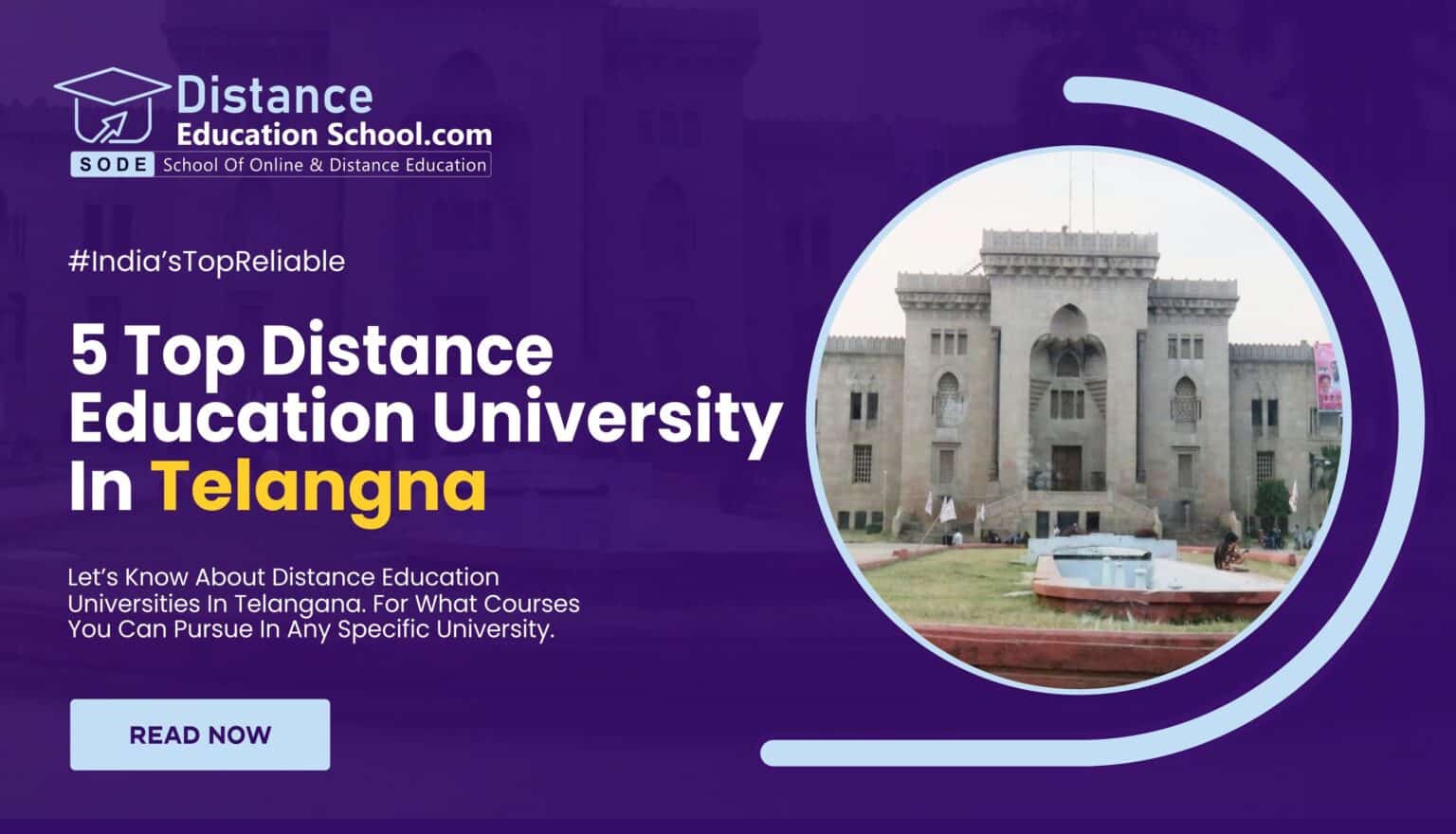 Top 5 Distance Education Universities in Telangana for 2026