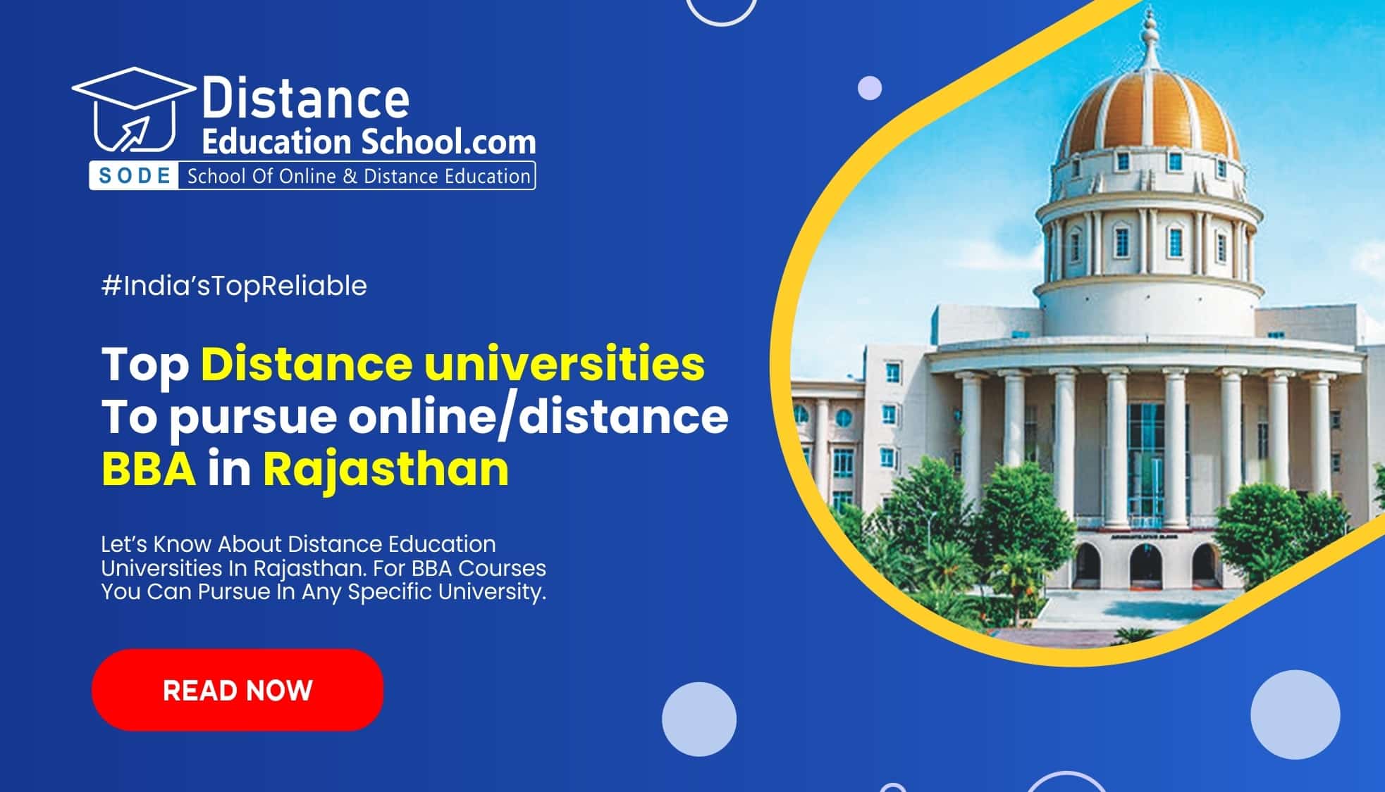 Distance BBA in Rajasthan | Top UGC Universities to pursue