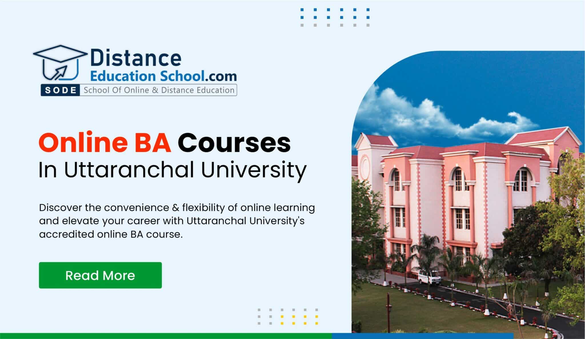 Online BA at Uttaranchal University | Flexible & Convenience 2024