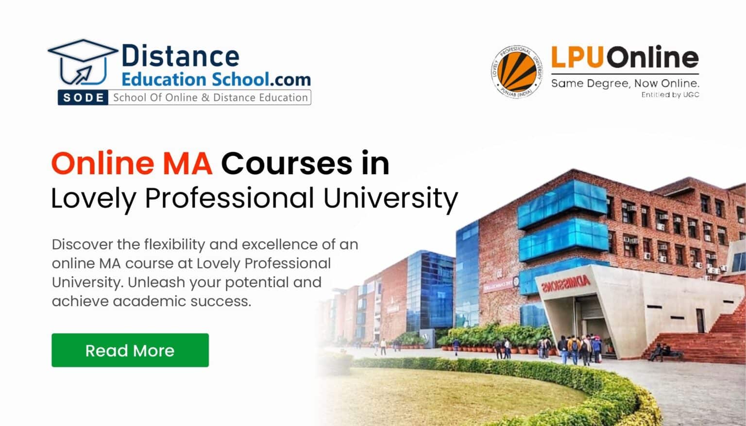 Pursue an Online MA Course in Lovely Professional University