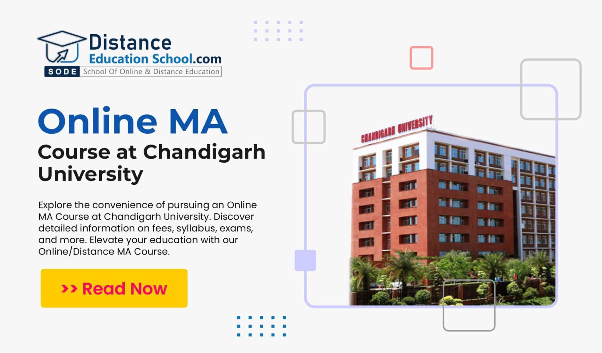 Online MA Course at Chandigarh University
