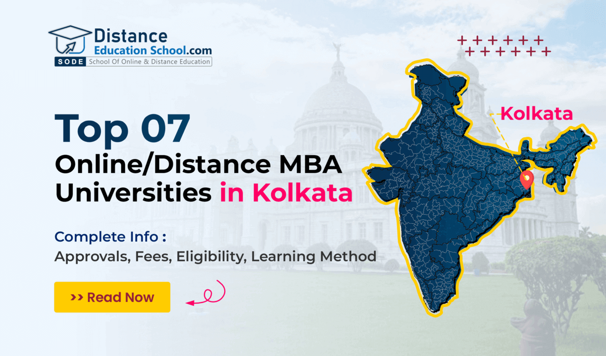 Top 7 Online/Distance MBA Universities Kolkata Admission 2026