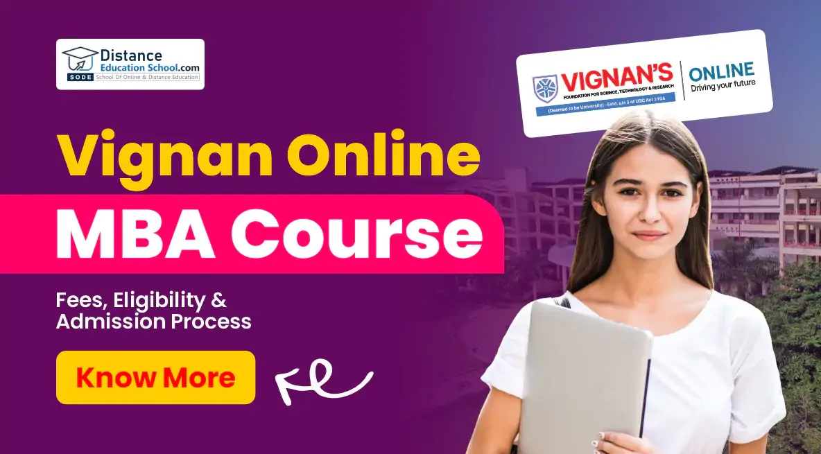 Vignan Online MBA Course Fees Eligibility Admission 2026