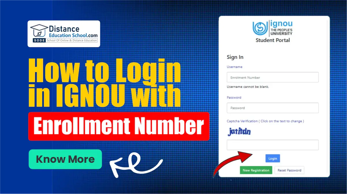 How to Login in IGNOU with Enrollment Number?